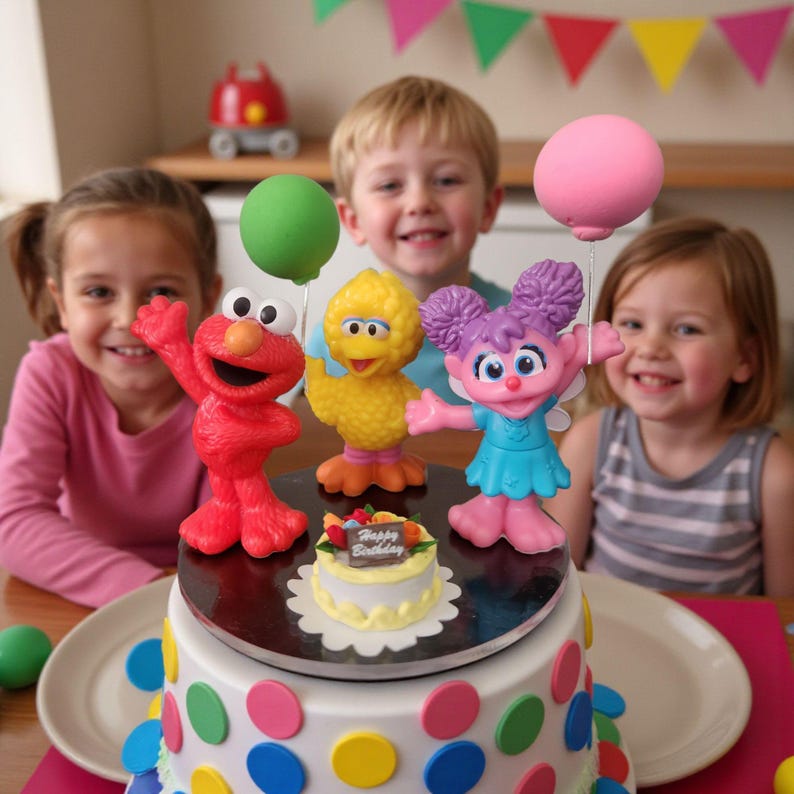 Elmo and Friends Cake Topper: Sesame Street Birthday Party Decoration ...