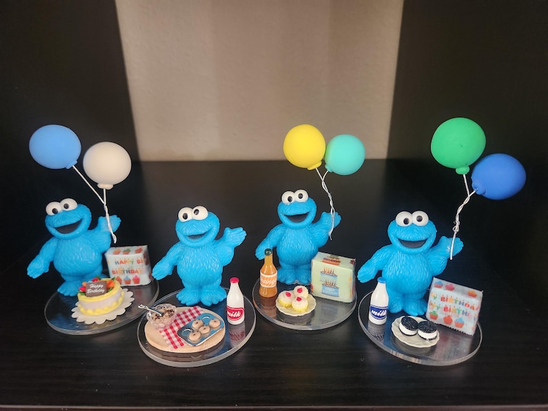 Cookie Monster Desk Decor or Cookie Monster Cake Topper. This Item is a ...