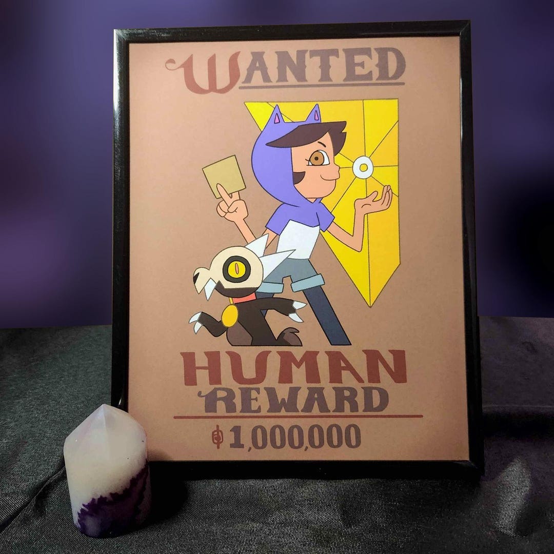 Witch Girl and Demon Wanted Poster - 8x10 Art Print - Wall Art - Etsy