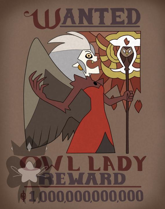 Owl Lady Wanted Poster - 8x10 Art Print - Wall Art - Etsy
