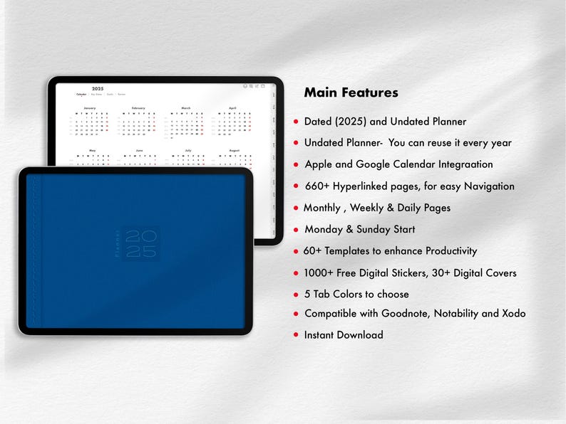Digital Planner, Goodnotes Planner, iPad Planner, Notability Planner ...