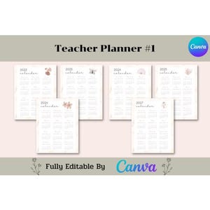 Ultimate Teacher Planner Canva Template - Etsy