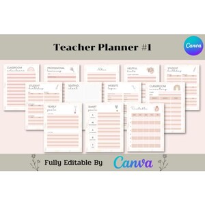 Ultimate Teacher Planner Canva Template - Etsy