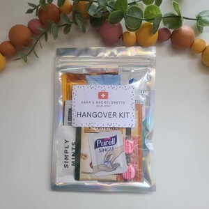 Hangover Kit for Bachelorette Party Survival Hangover Kit Label 21st ...