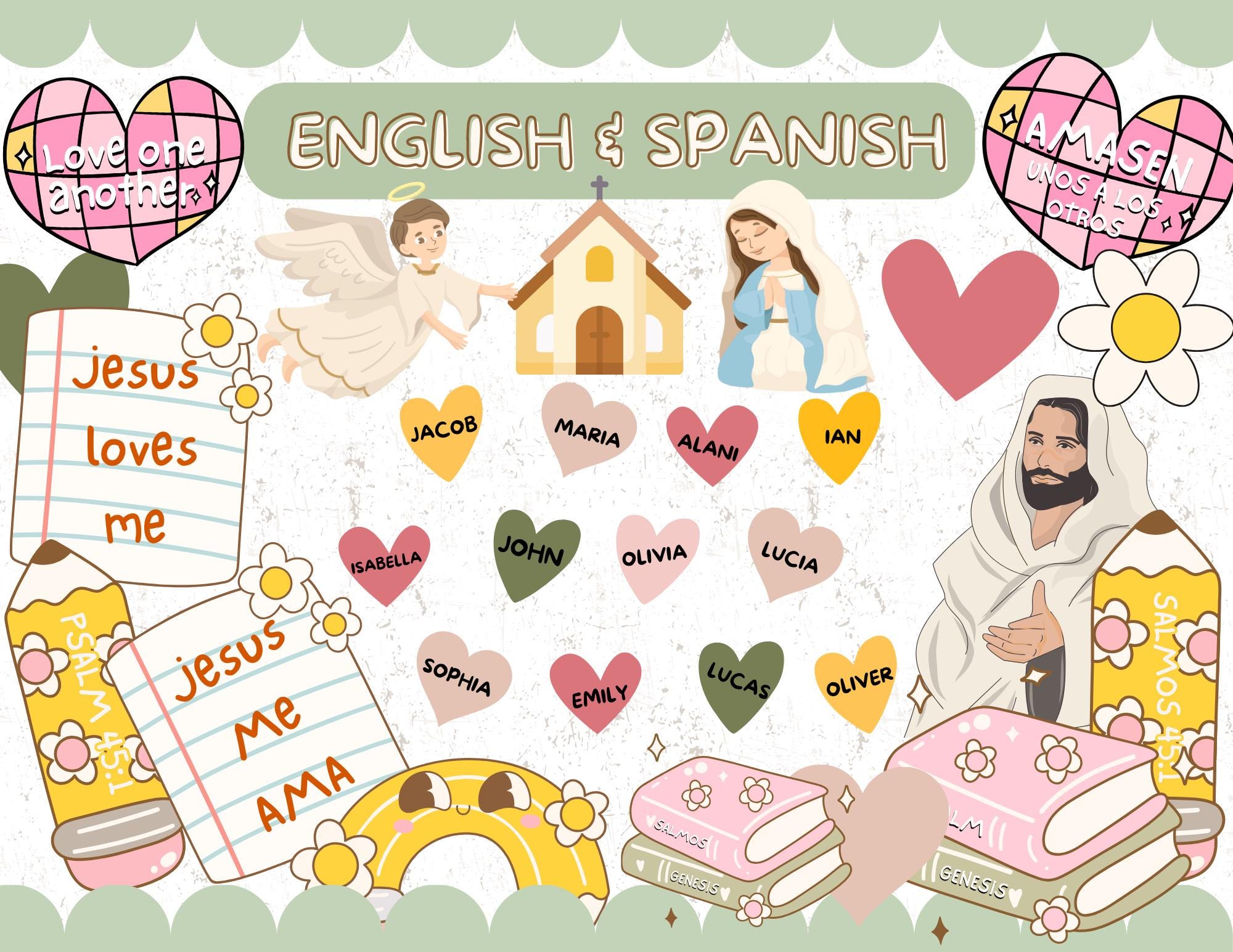 Christian Classroom Bulletin Board Kit: Jesus Welcome Banner (digital ...