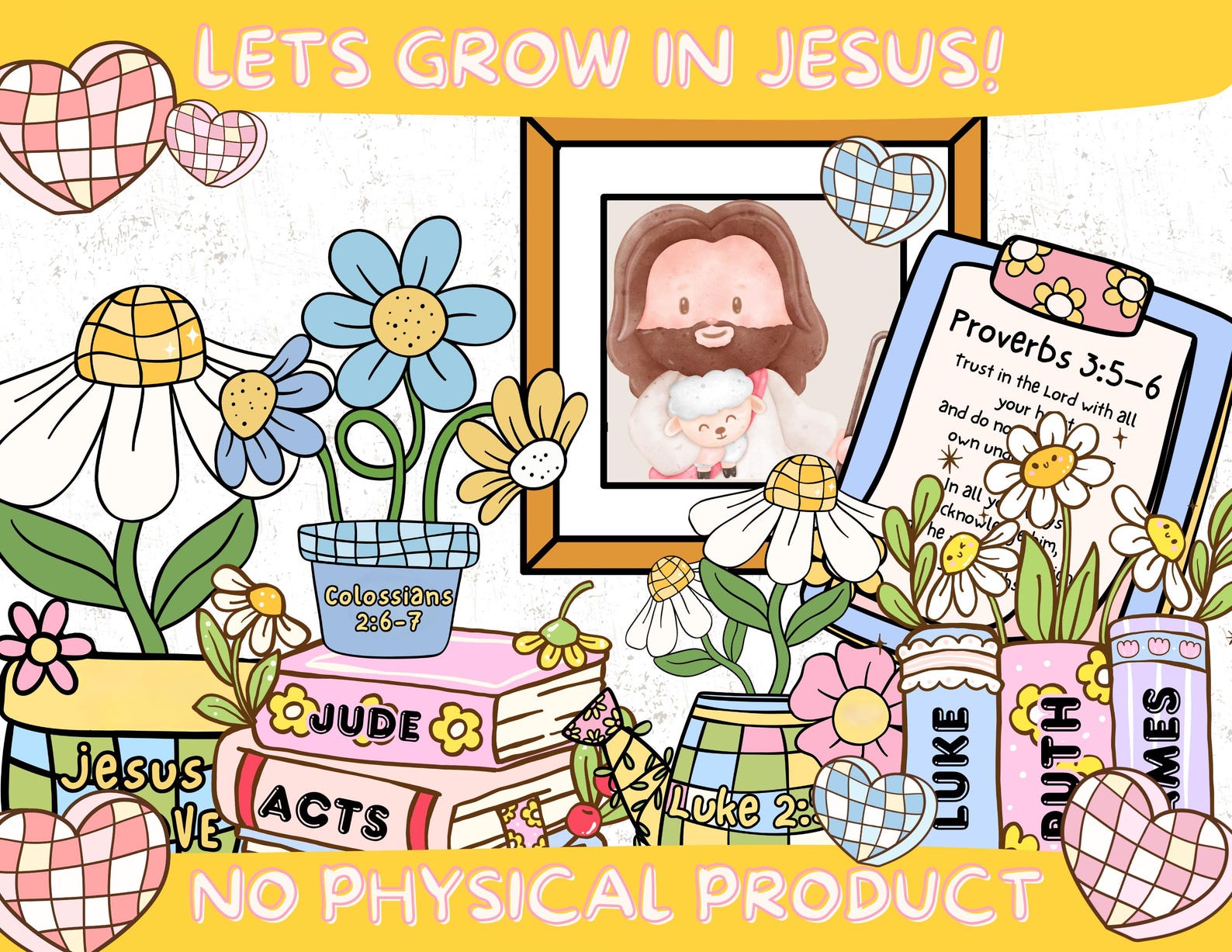 Christian Back to School Bulletin Board Kit: Jesus Theme (digital ...