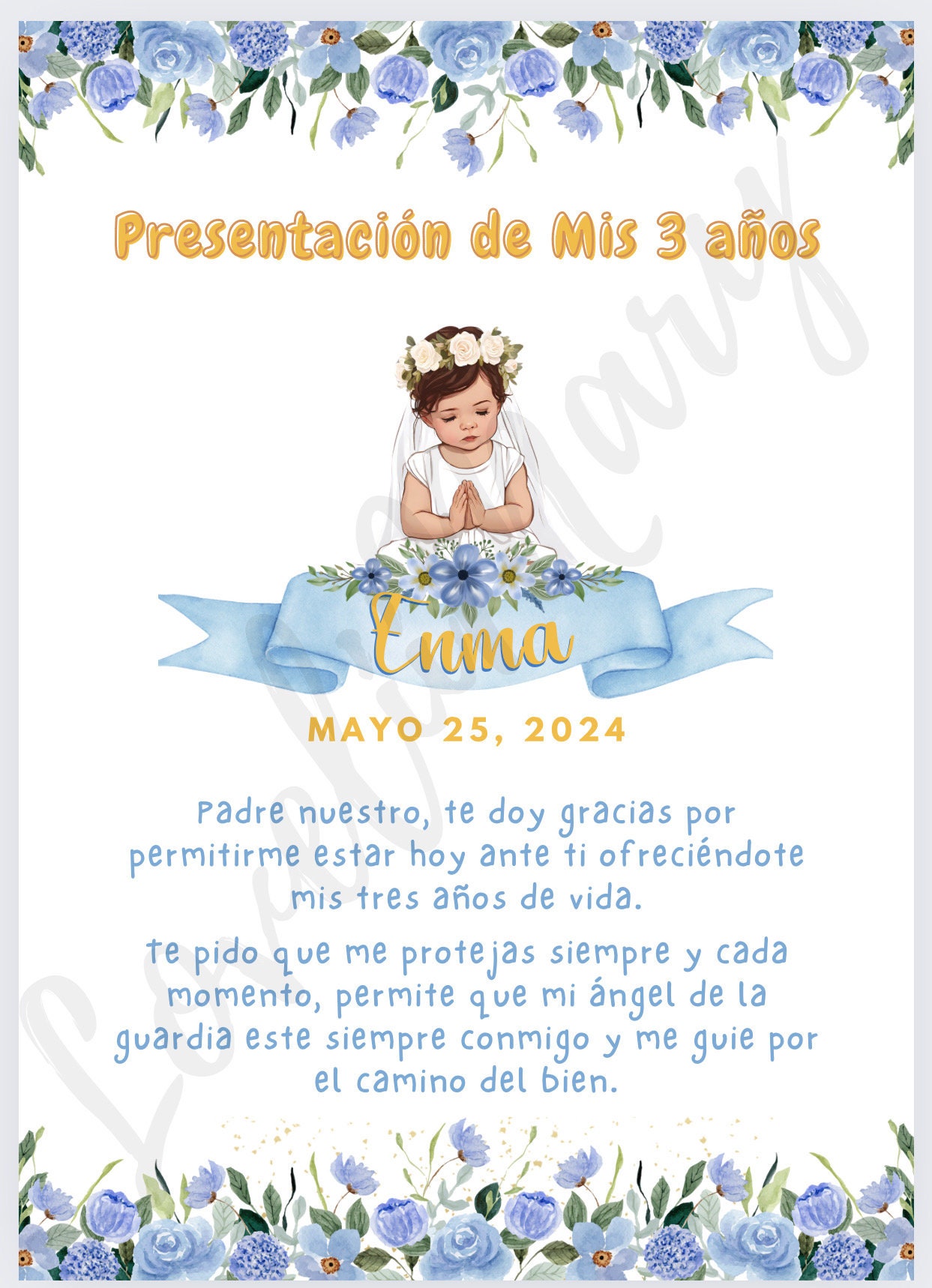 12 Recuerdos De Presentación De 3 Años/ Presentation of 3 Years/ Favor ...