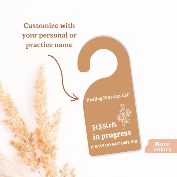 Therapist Door Sign in Session - Etsy