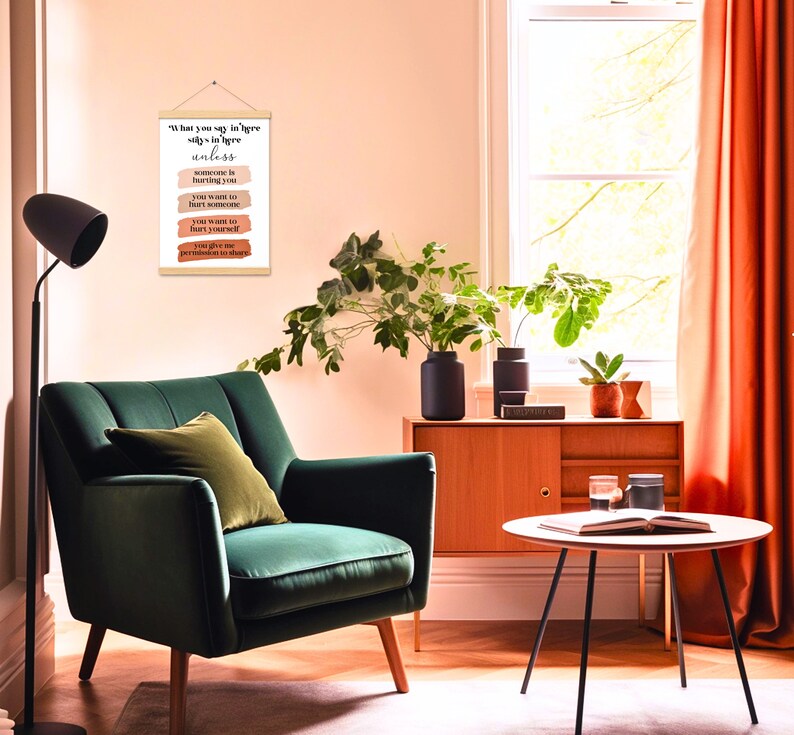 Confidentiality Poster Sign Boho Confidentiality Wall Art - Etsy