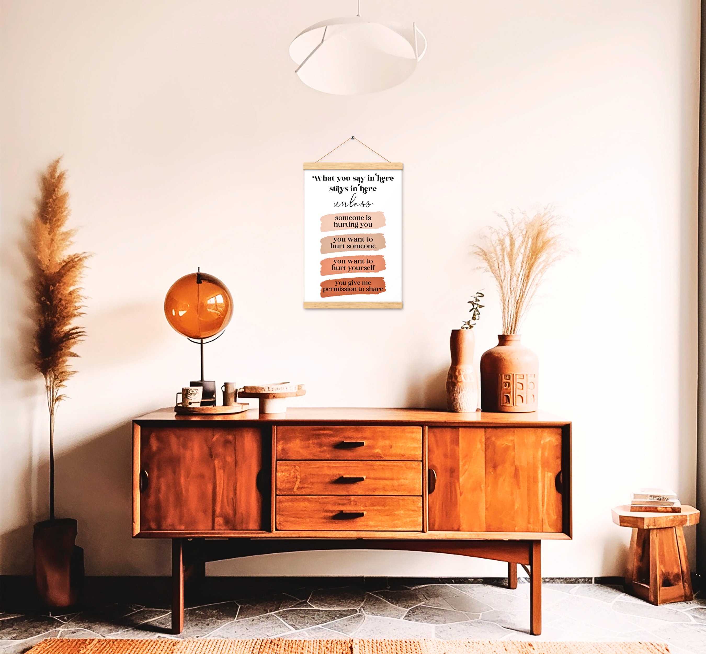 Confidentiality Poster Sign Boho Confidentiality Wall Art - Etsy