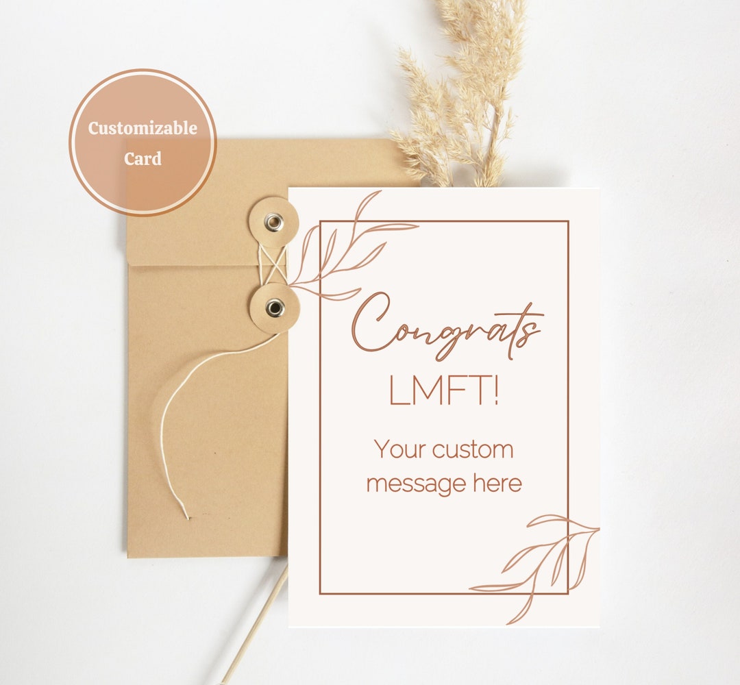 Card for Therapist, Congratulations Card for Therapist, Therapist Gift ...