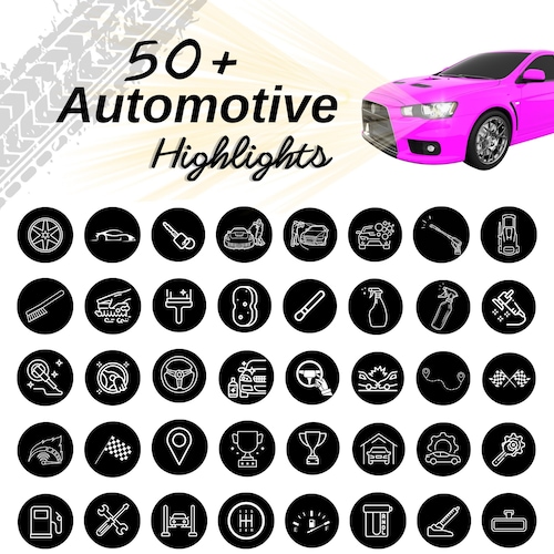 Automotive Instagram Highlight Icons Car Highlights - Etsy