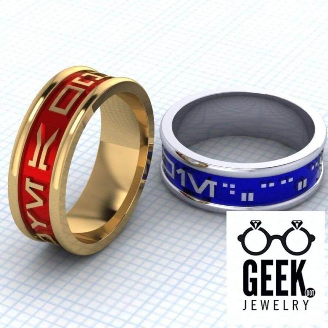 Custom Aurebesh Bands- Gents - Etsy