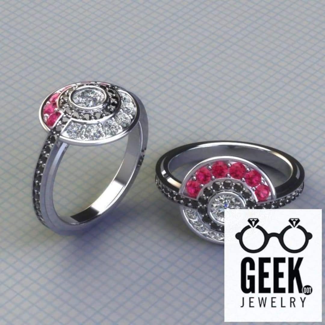 Poke Engagement Ring Gems ladies - Etsy