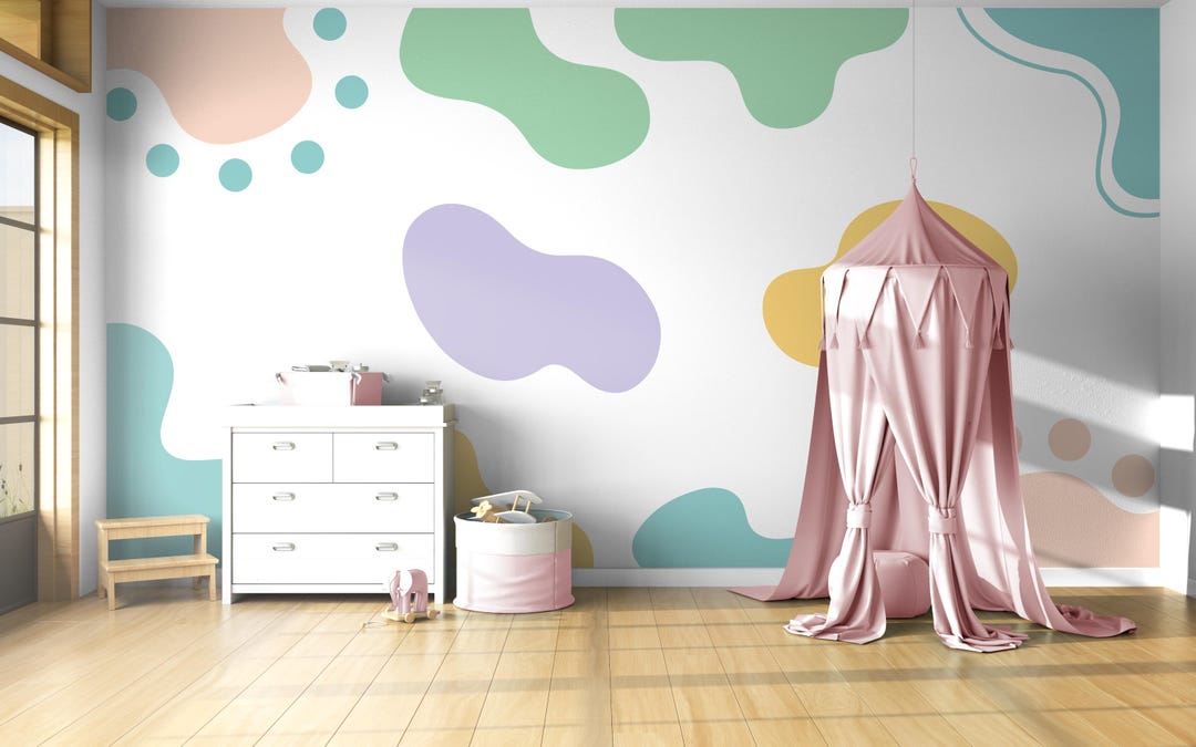 Large Wall Vinyl Decal Bundle - Abstract Color Blobs - 10 Pack (10’ X ...