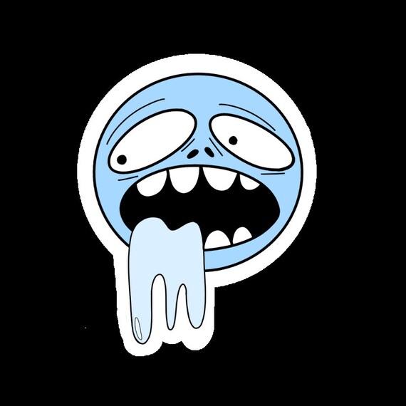 Tired Face Sticker - Etsy