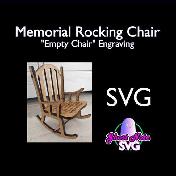 Memorial Rocking Chair Laser Cut File With Engraved Memorial - Etsy India