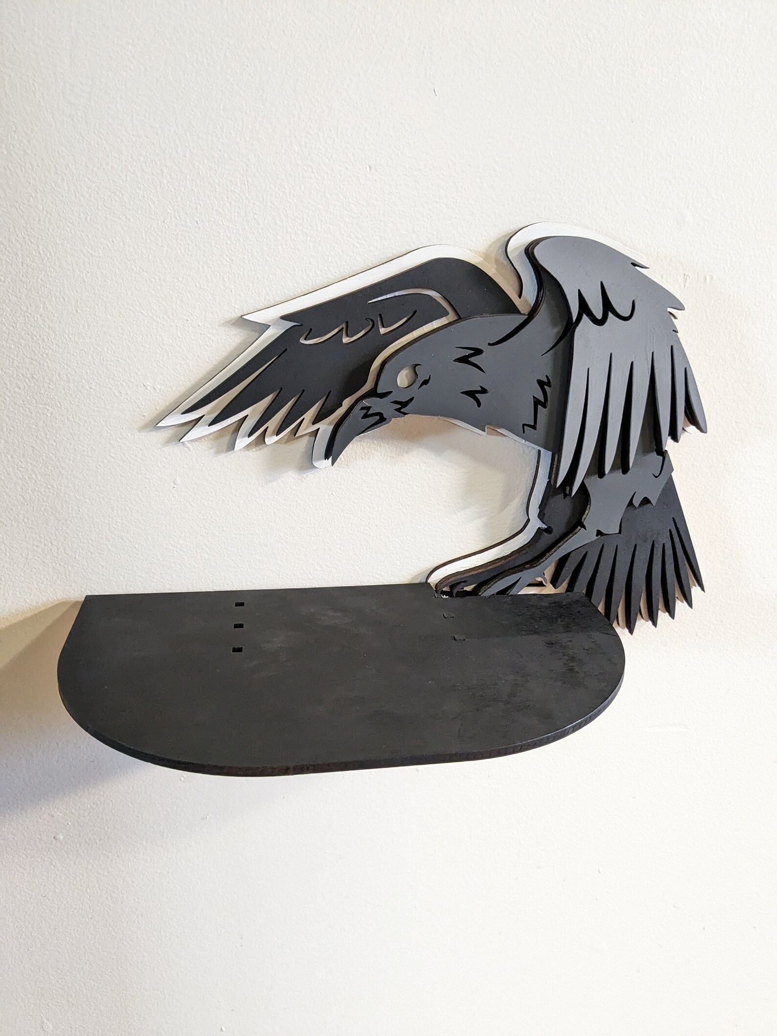 Raven Crow Crystal Shelf Laser Cut File 3D Look SVG PDF PNG for ...