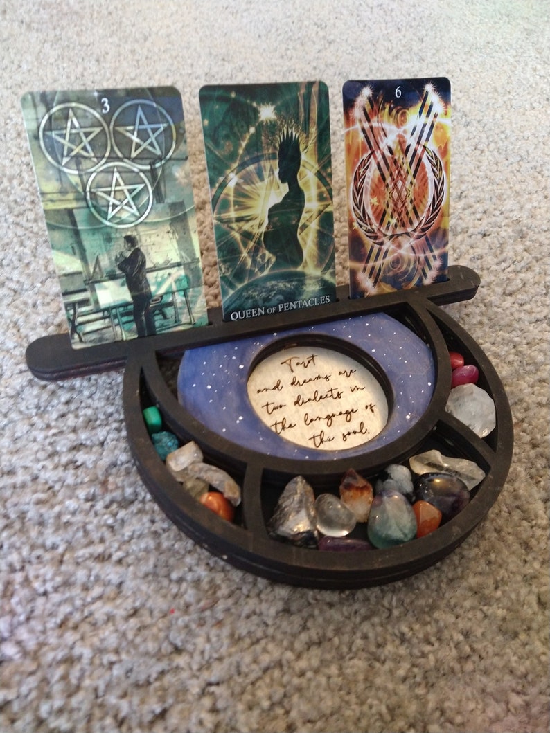 Tarot Reading Card Display 3 Card Stand Cut File for - Etsy