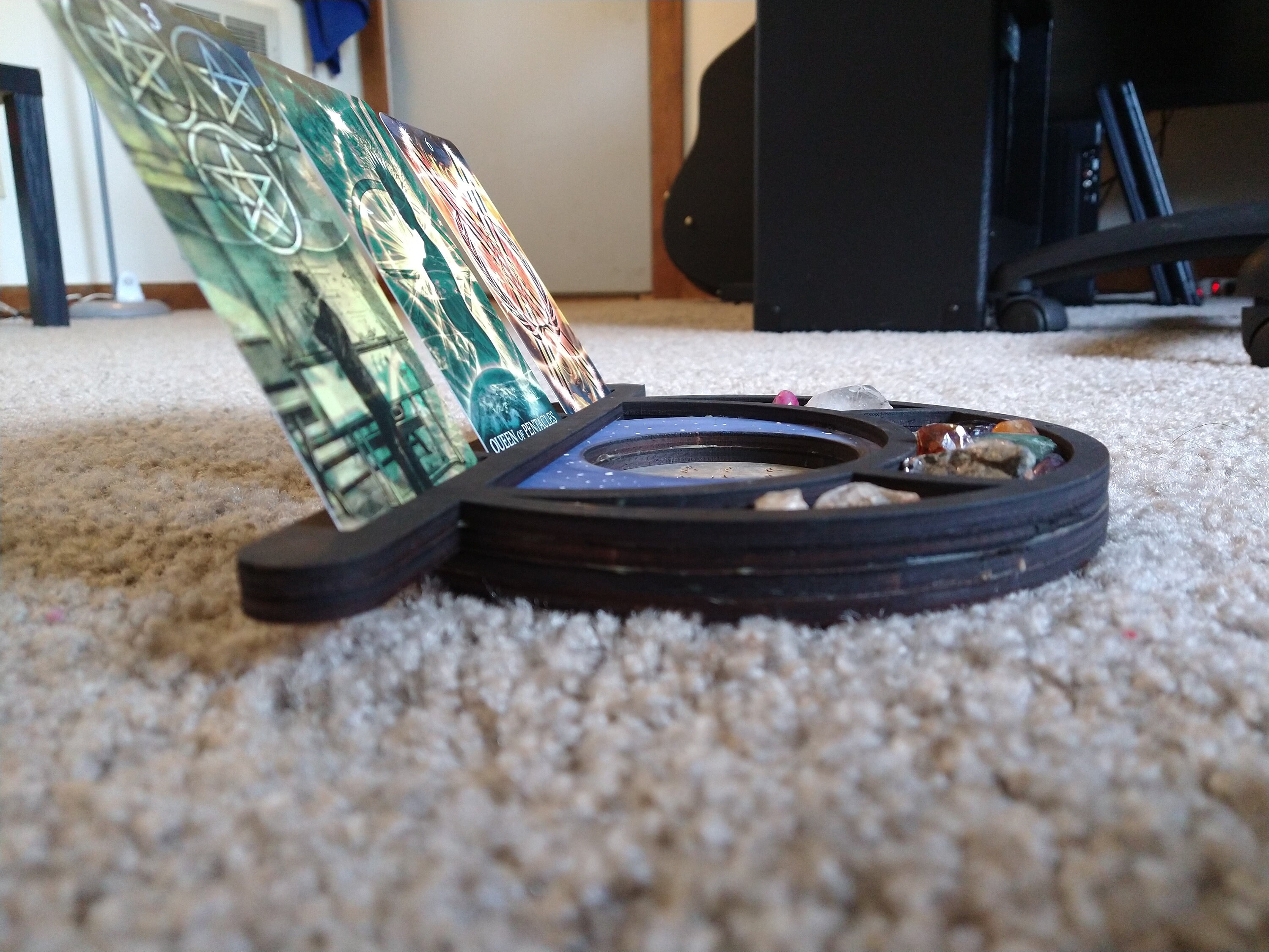 Tarot Reading Card Display 3 Card Stand Cut File for - Etsy