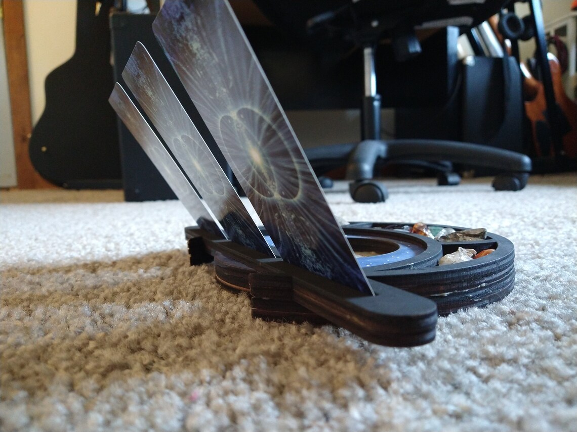 Tarot Reading Card Display 3 Card Stand Cut File for - Etsy