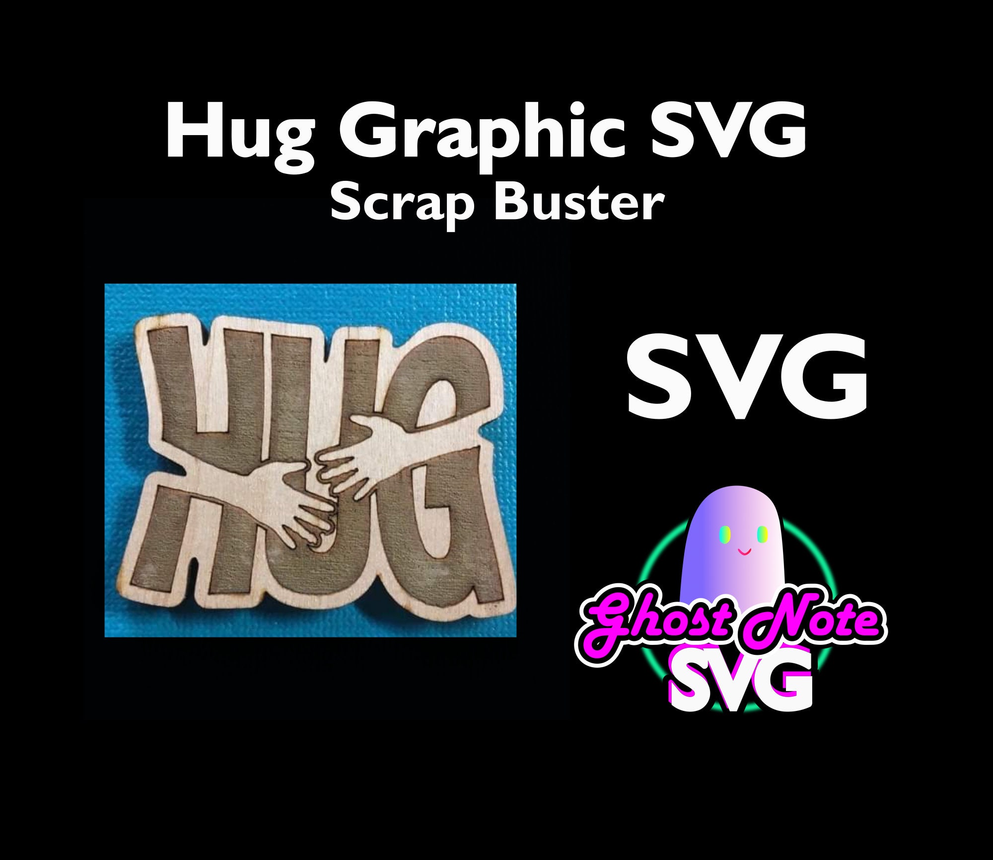 RESIZEABLE Hug Graphic With Wrapped Arms for Scrap Busters, Gifts ...