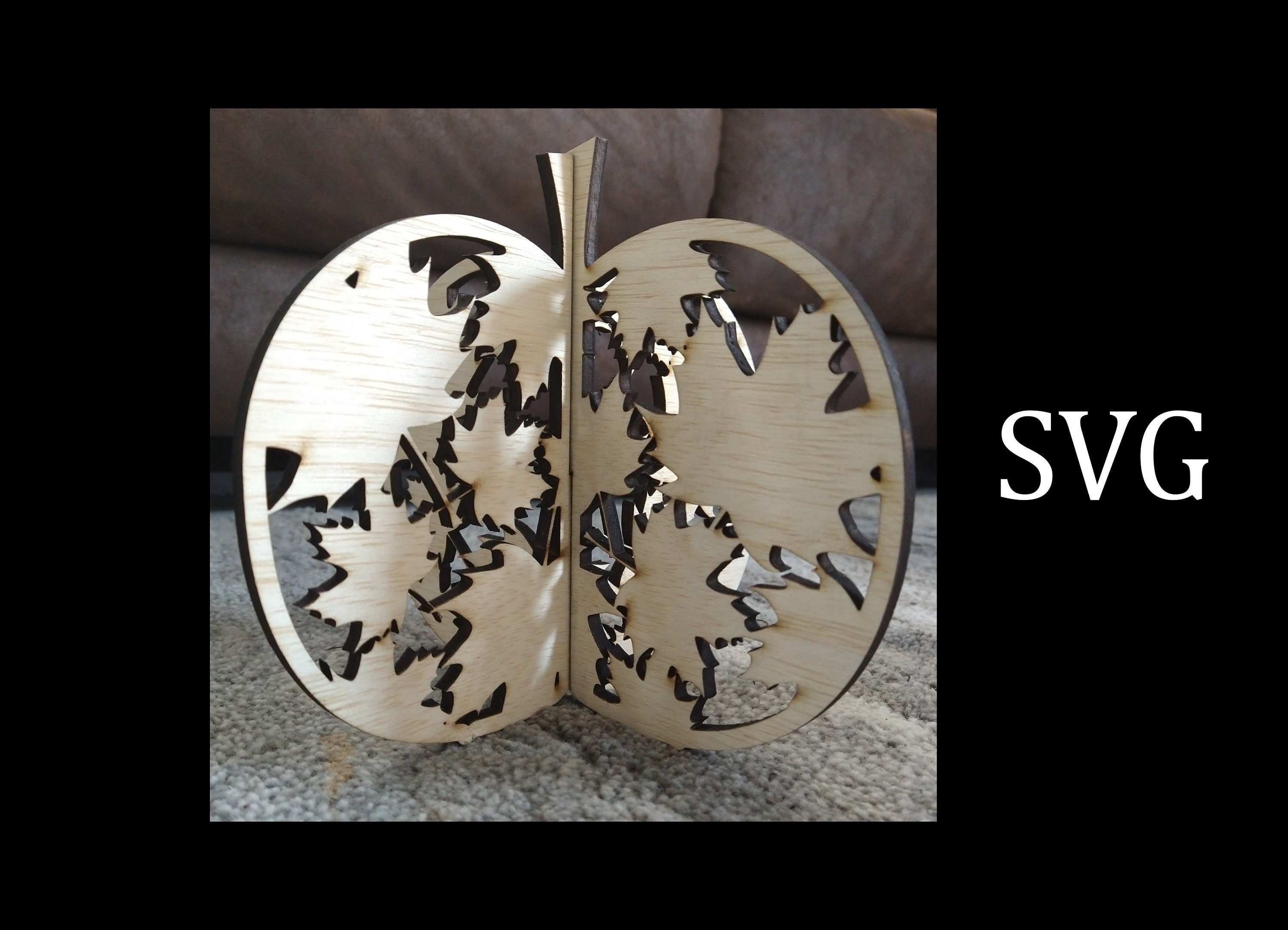 Pumpkin Decor Maple Leaf Pattern (SVG) - Glowforge/lightburn/cnc/laser ...