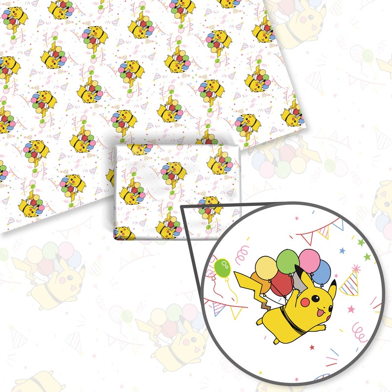 Custom Pikachu Gift Wrap Wrapping Paper Perfect for a Gift - Etsy