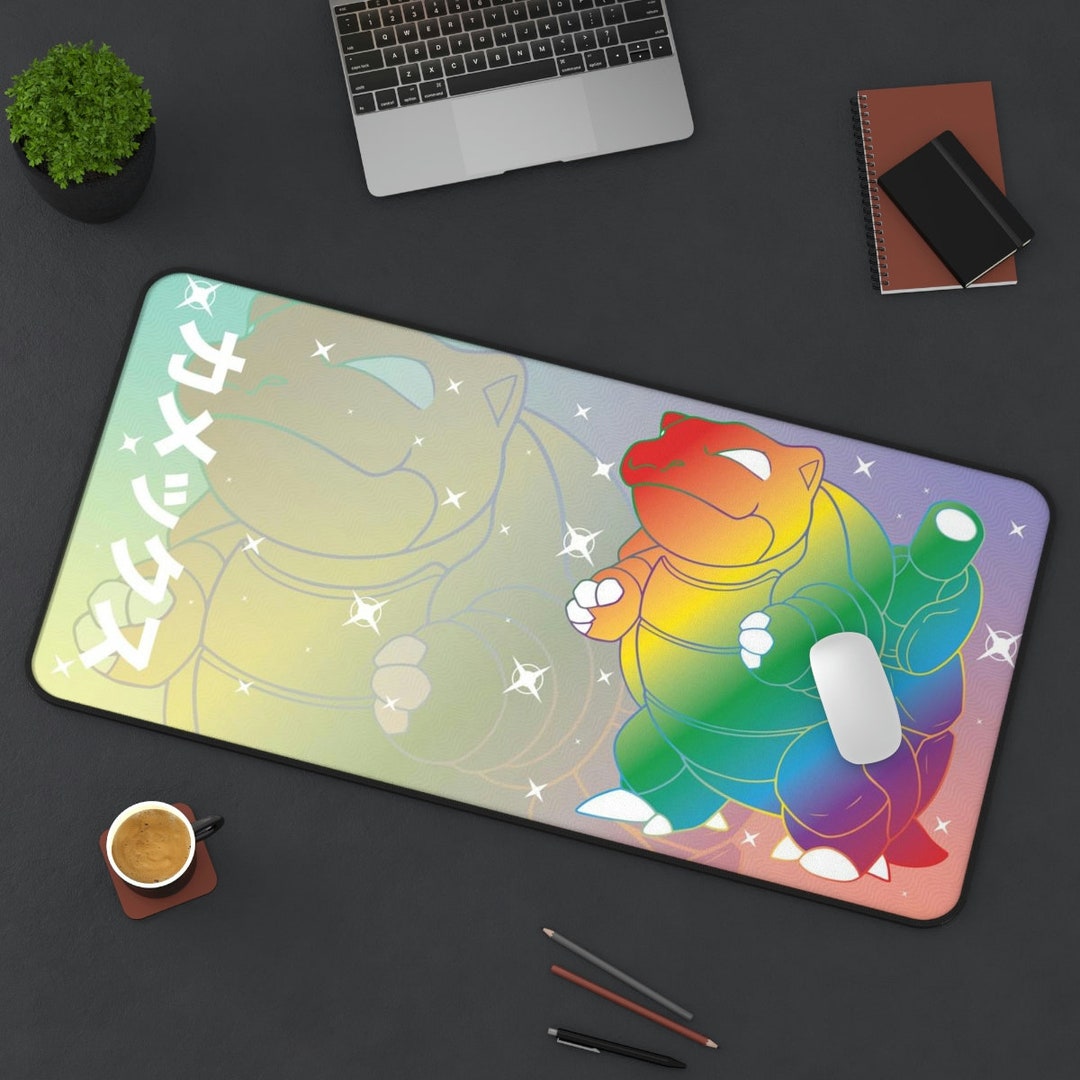 Blastoise Gaming Desk Mat, Long Desk Mats, Mousepad, Christmas Birthday ...