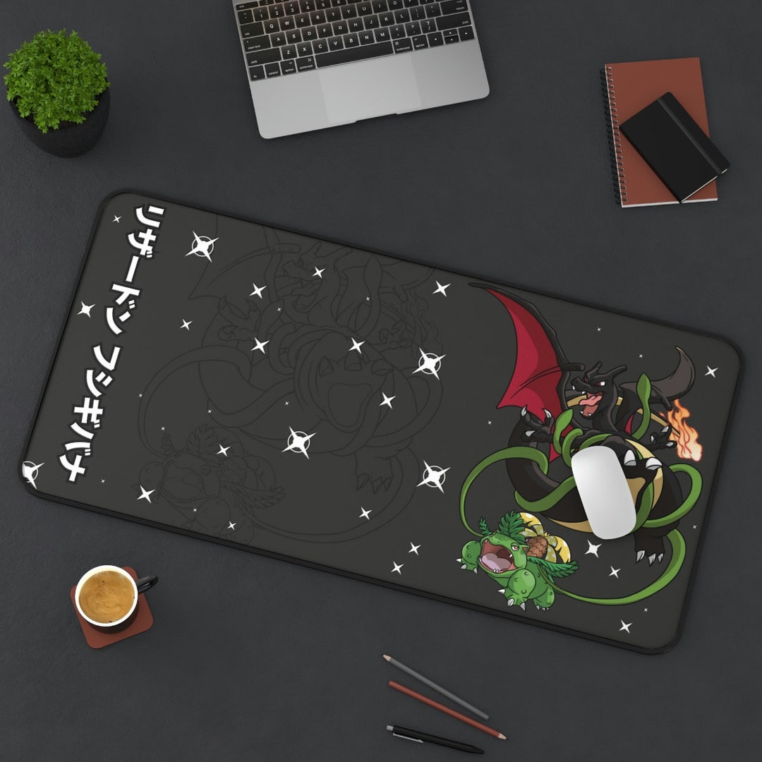 Charizard Venusaur Gaming Desk Mat, Long Desk Mats, Mousepad, Christmas ...