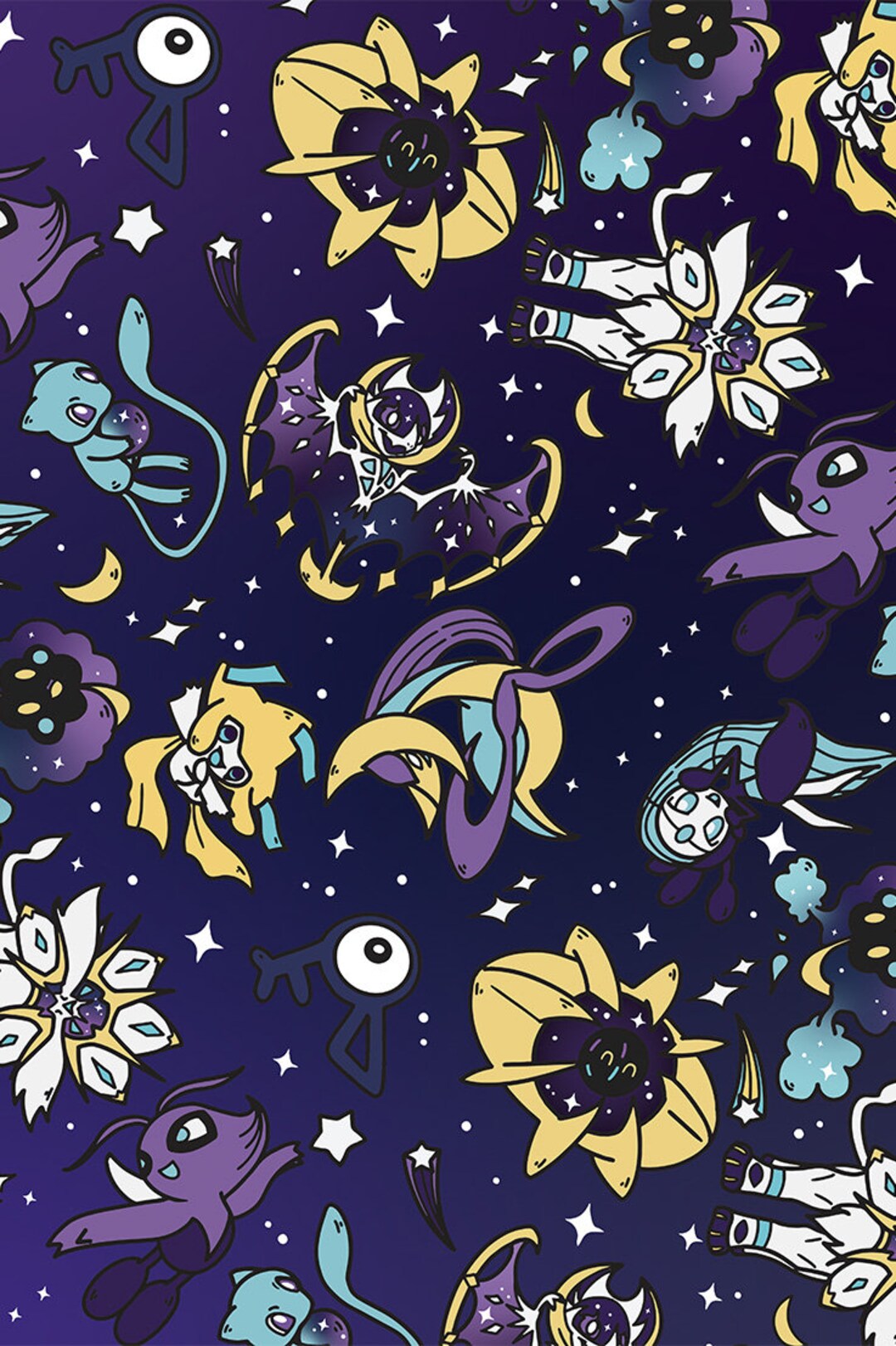Galaxy Mew Poster Perfect for a Gift, Present, Holiday, Birthday ...