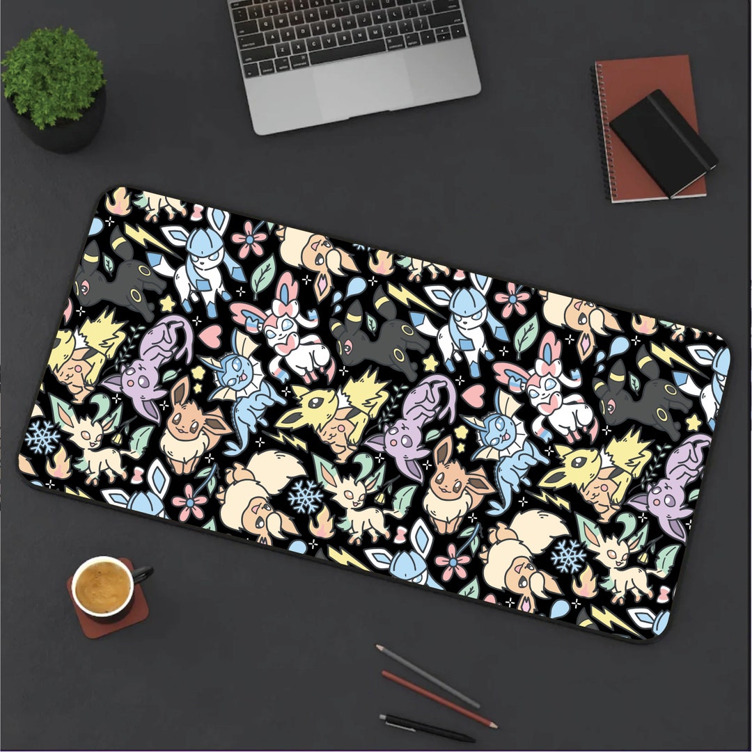 Eevee Eeveelutions Gaming Desk Mat, Long Desk Mats, Mousepad, Christmas ...
