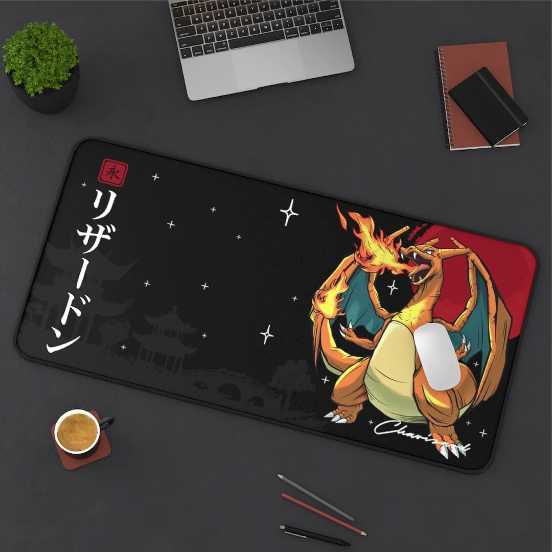 Charizard Gaming Desk Mat, Long Desk Mats, Mousepad, Christmas Birthday ...