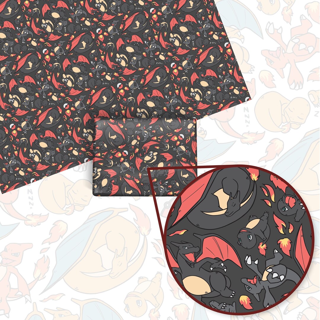 Charizard Charmander Charmeleon Wrapping Paper Perfect for a - Etsy