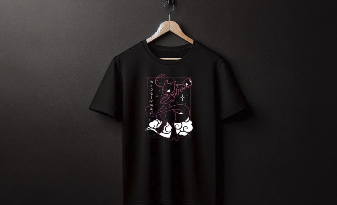 Mewtwo Mew Black Tee Perfect for a Present, Gift, Holiday, Birthday! - Etsy