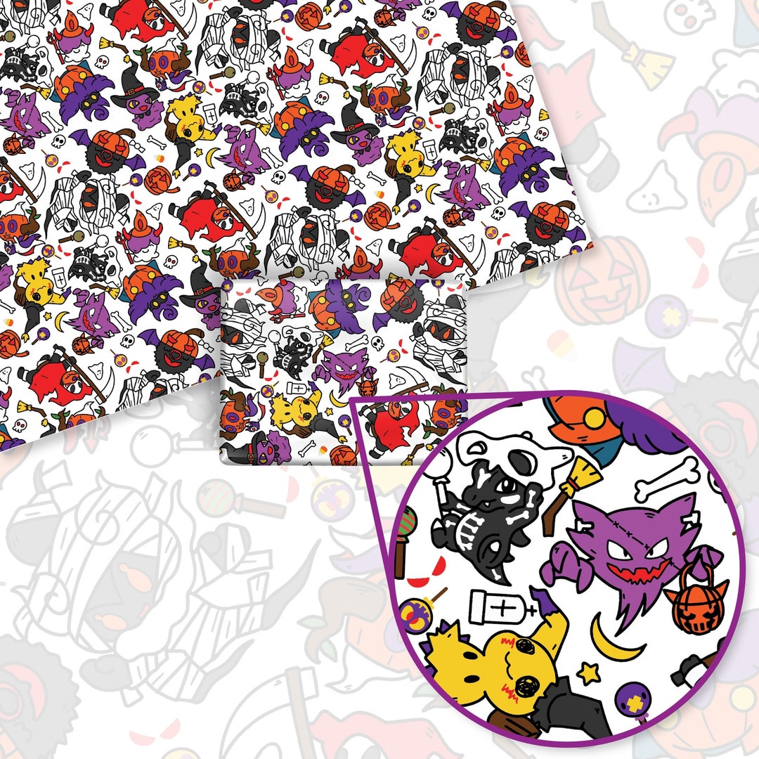 Halloween Gift Wrap Gengar Wrapping Paper Perfect for a - Etsy