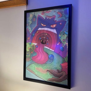 Gengar Poster Perfect for a Gift, Present, Holiday, Birthday Japanese ...