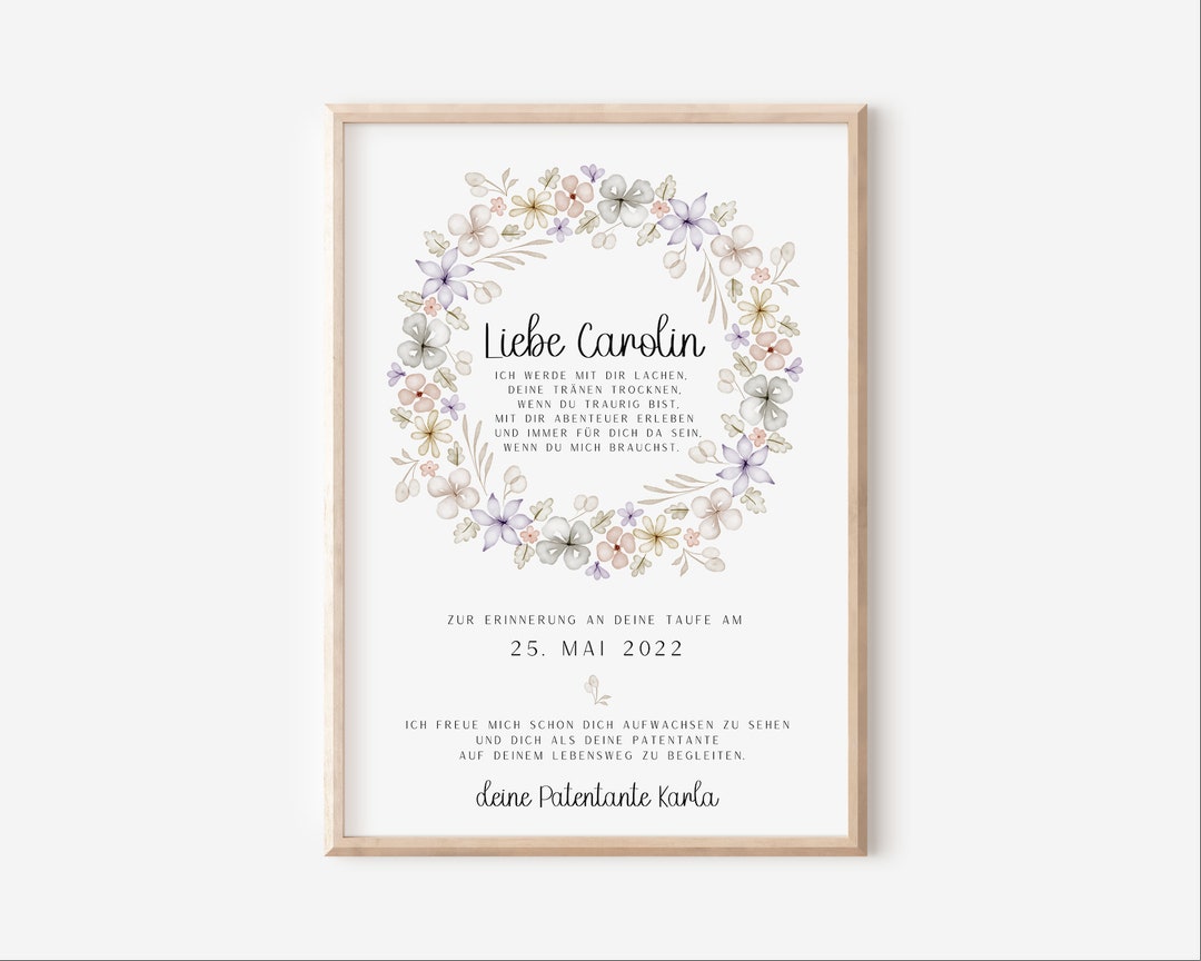 Sponsorship Letter for Godchild Flowers Gift for the Baptism of ...