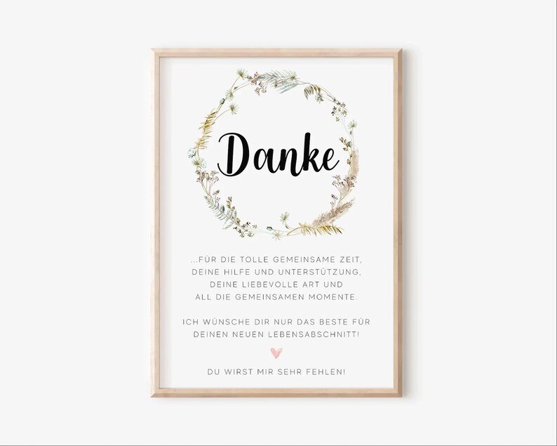 Abschiedsgeschenk Kollegin Poster Abschied Kollege Danke - Etsy.de