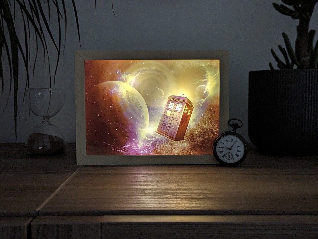Doctor Who LED Light Frame - for Sci-fi Fans - TARDIS Light Decoration ...