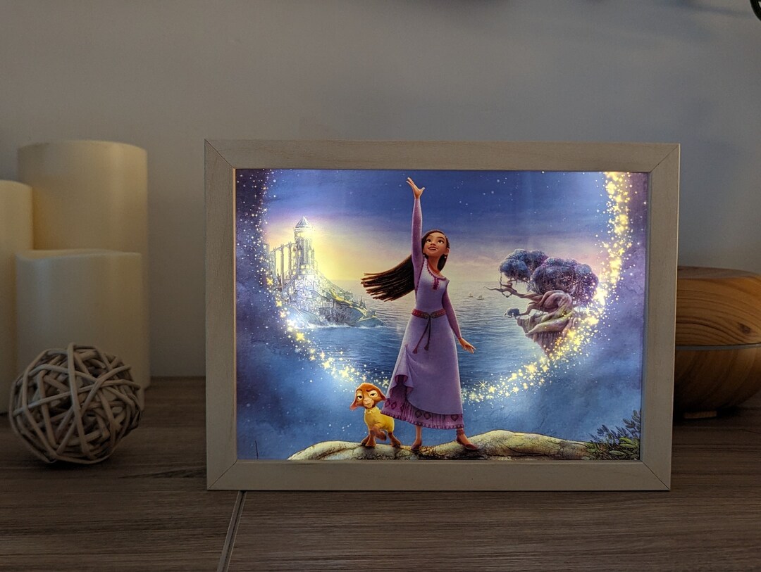 Wish Disney Light Frame Asha and Star Ideal for Fairy Tale Fans - Etsy