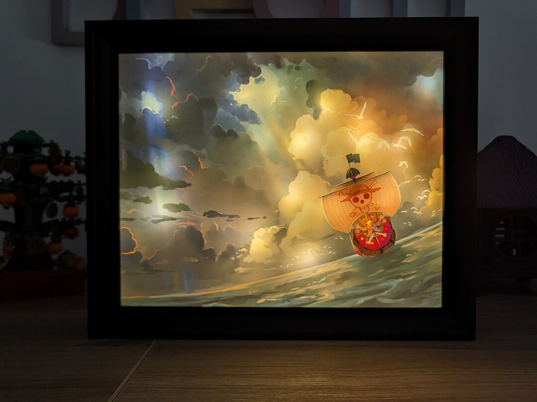 One Piece Light Frame Anime Poster of the Thousand Sunny Lightbox for ...