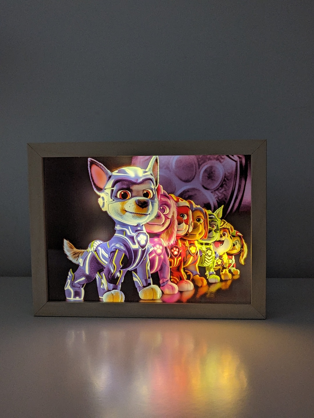 Paw Patrol Light Frame Wall Decoration Children's Bedroom Night Light ...