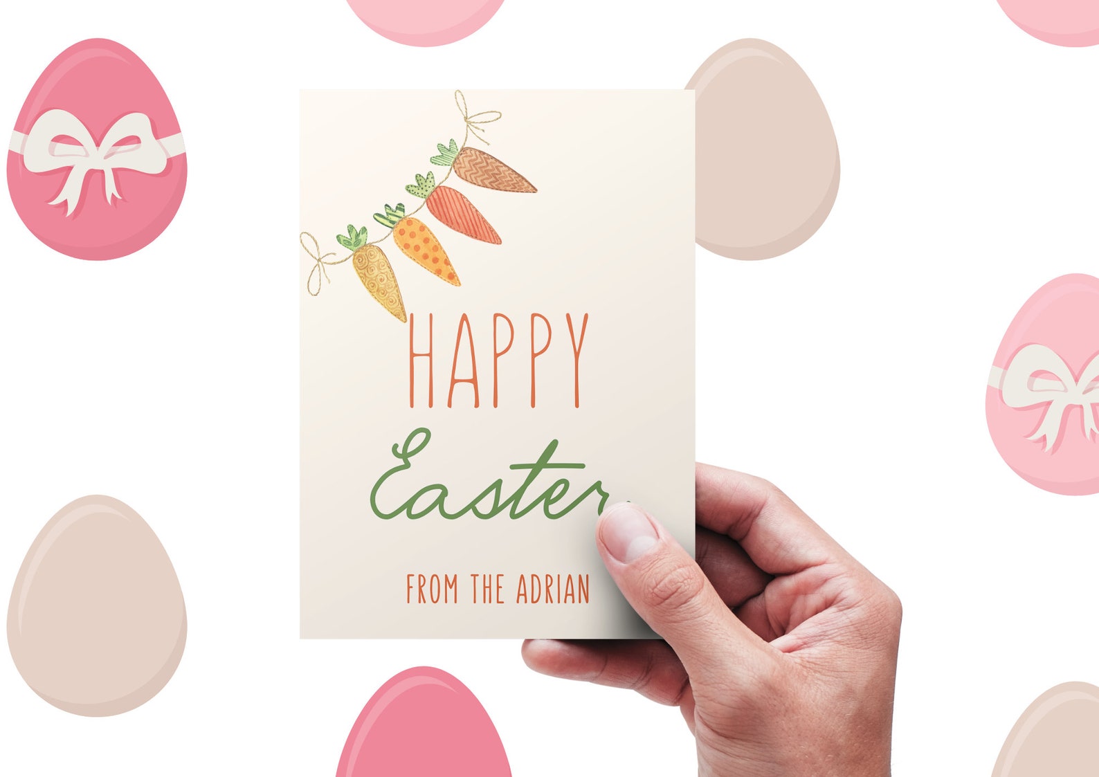 Personalized Editable Easter Bunny Gift Tag, Printable Carrots Easter ...