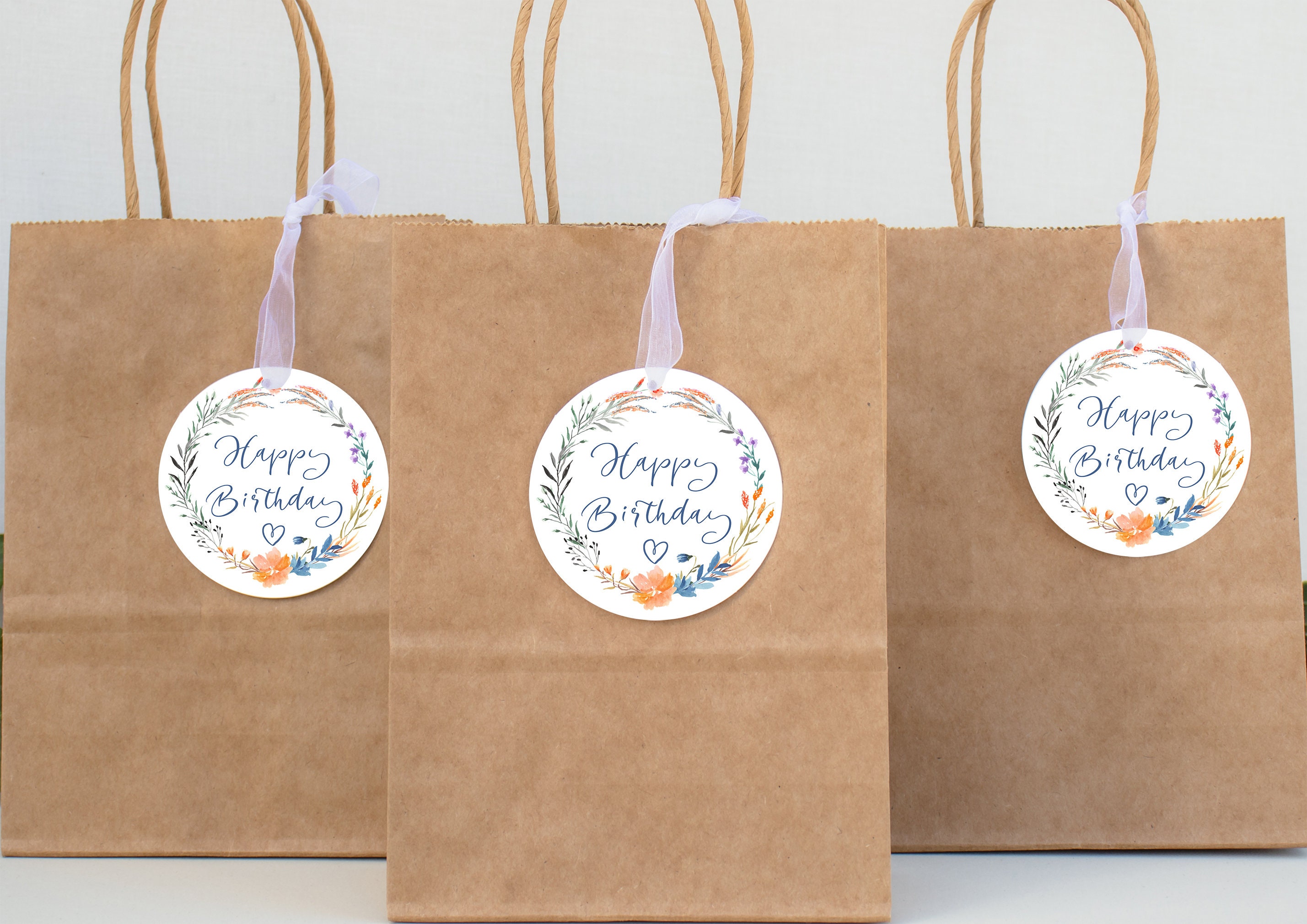 Happy Birthday Tag, Printable Party Favor Tag, Cookie Tag, Gift Tag ...