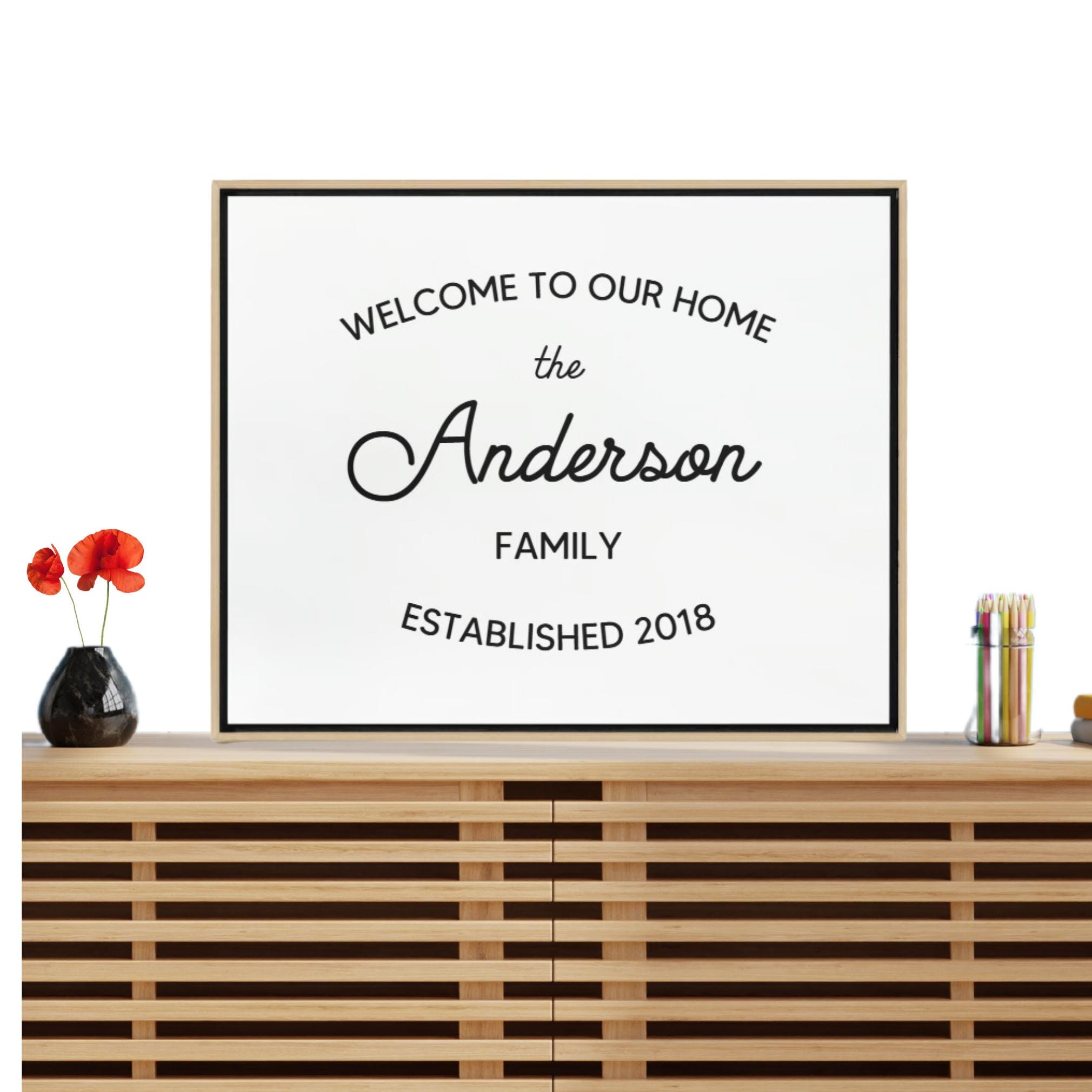 Personalized Family Name Sign, Printable Wall Art, Custom Name Wall Art ...
