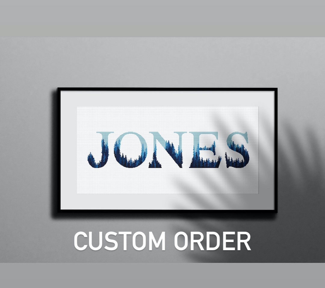 Custom Name Design Pattern for Cross Stitch Custom Embroidery ...