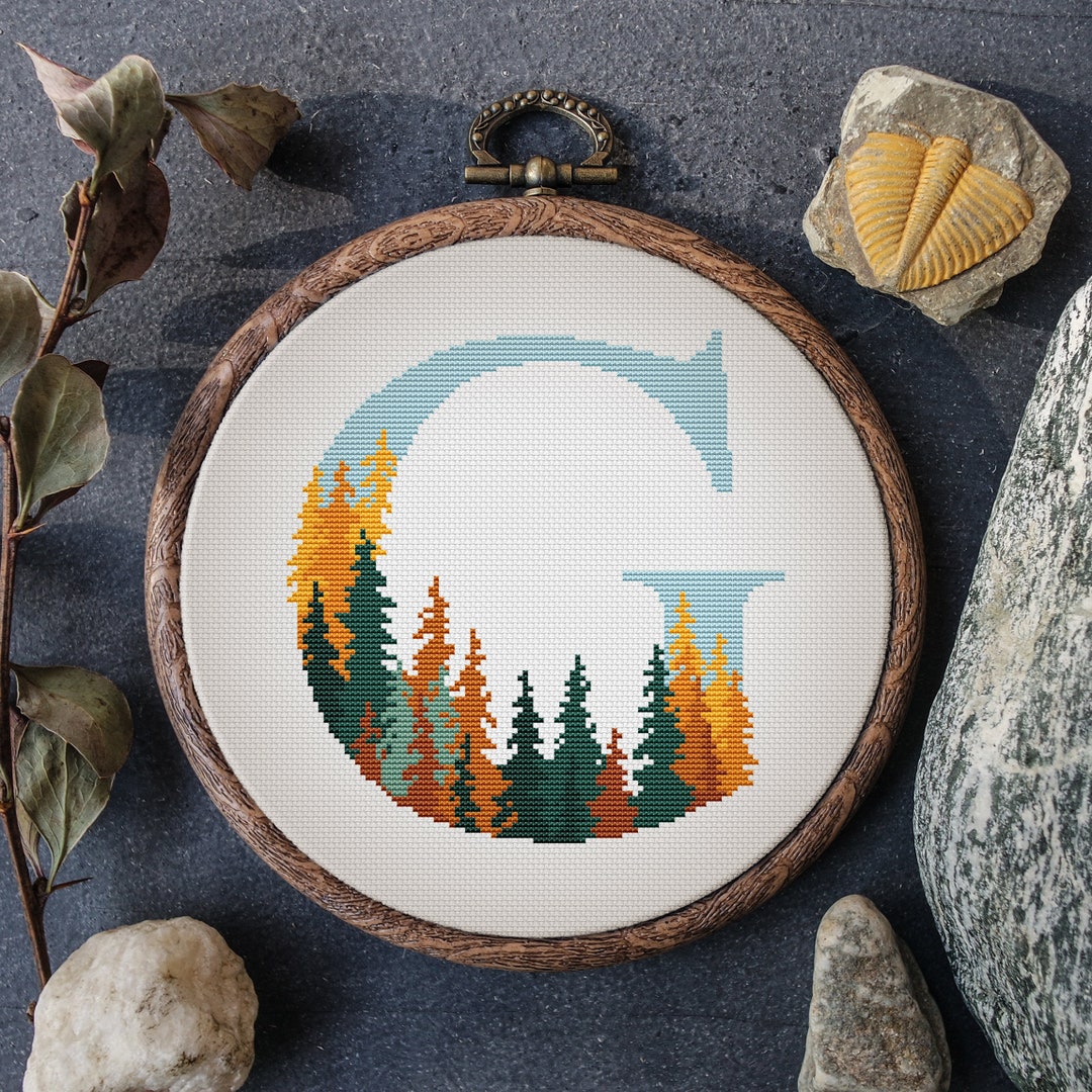 Monogram Cross Stitch Pattern Personalized Name Embroidery Pattern ...
