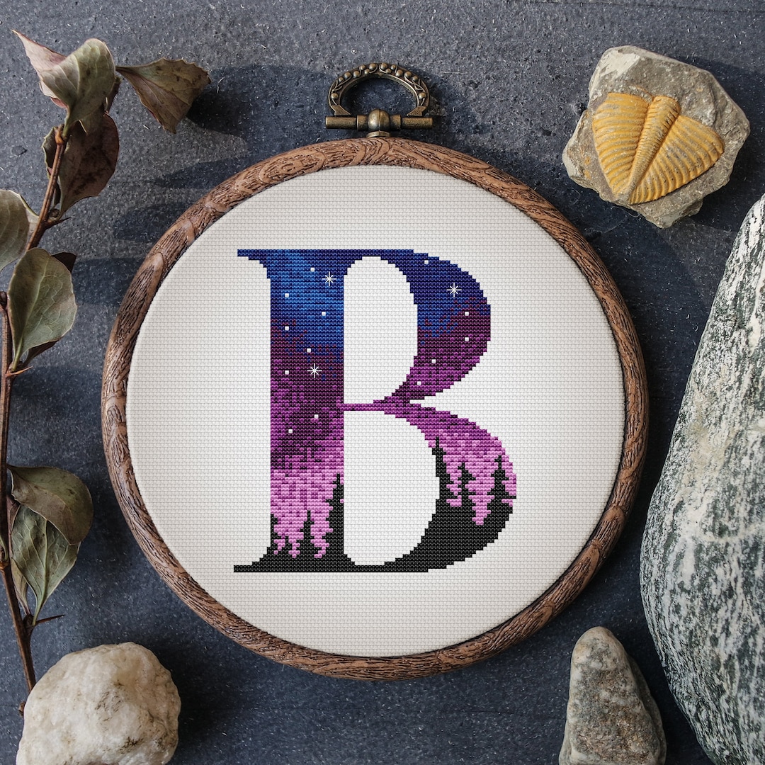 Monogram Cross Stitch Pattern, Custom Name Embroidery Pattern, Alphabet ...