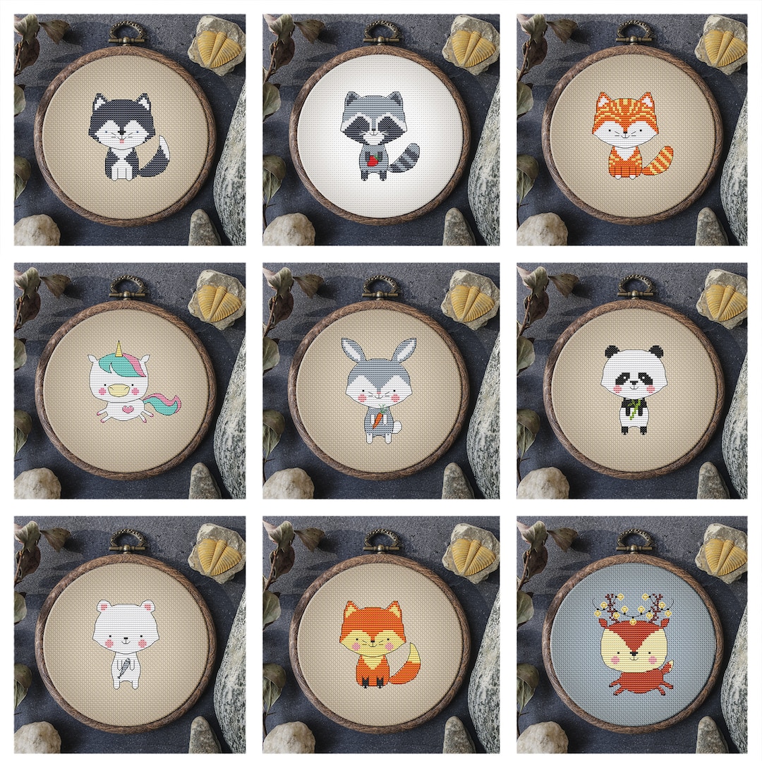 Small Cross Stitch Pattern Bundle, Counted, Simple Cross Stitch Schemes ...